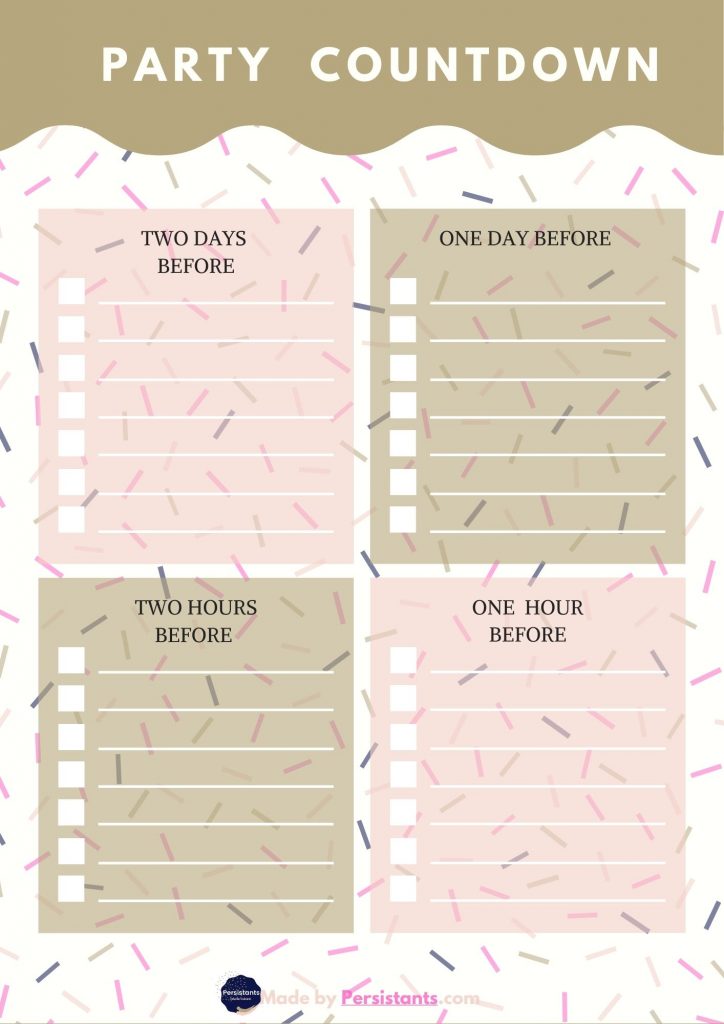 Party Planner Printable Binder - Persistants