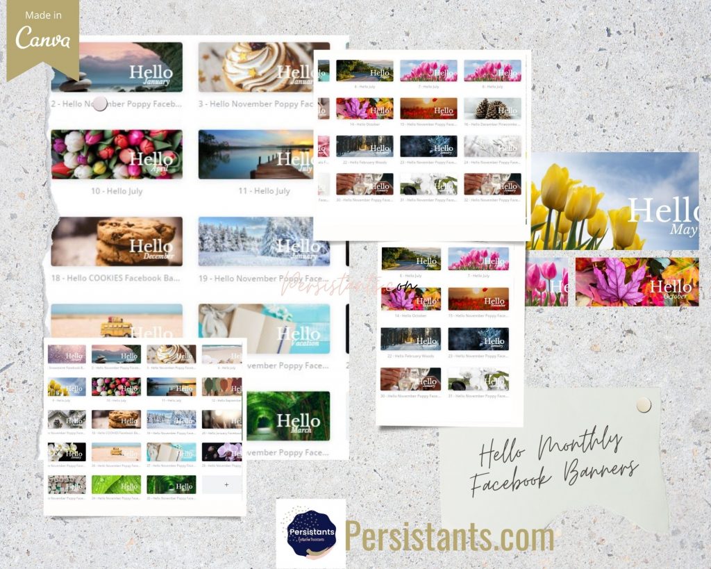 HELLO Monthly Simply Stunning Facebook Covers - Persistants