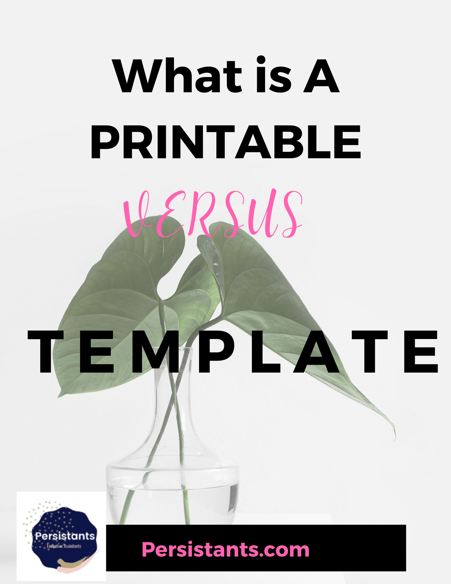 What is A Printable versus a Template? - Persistants
