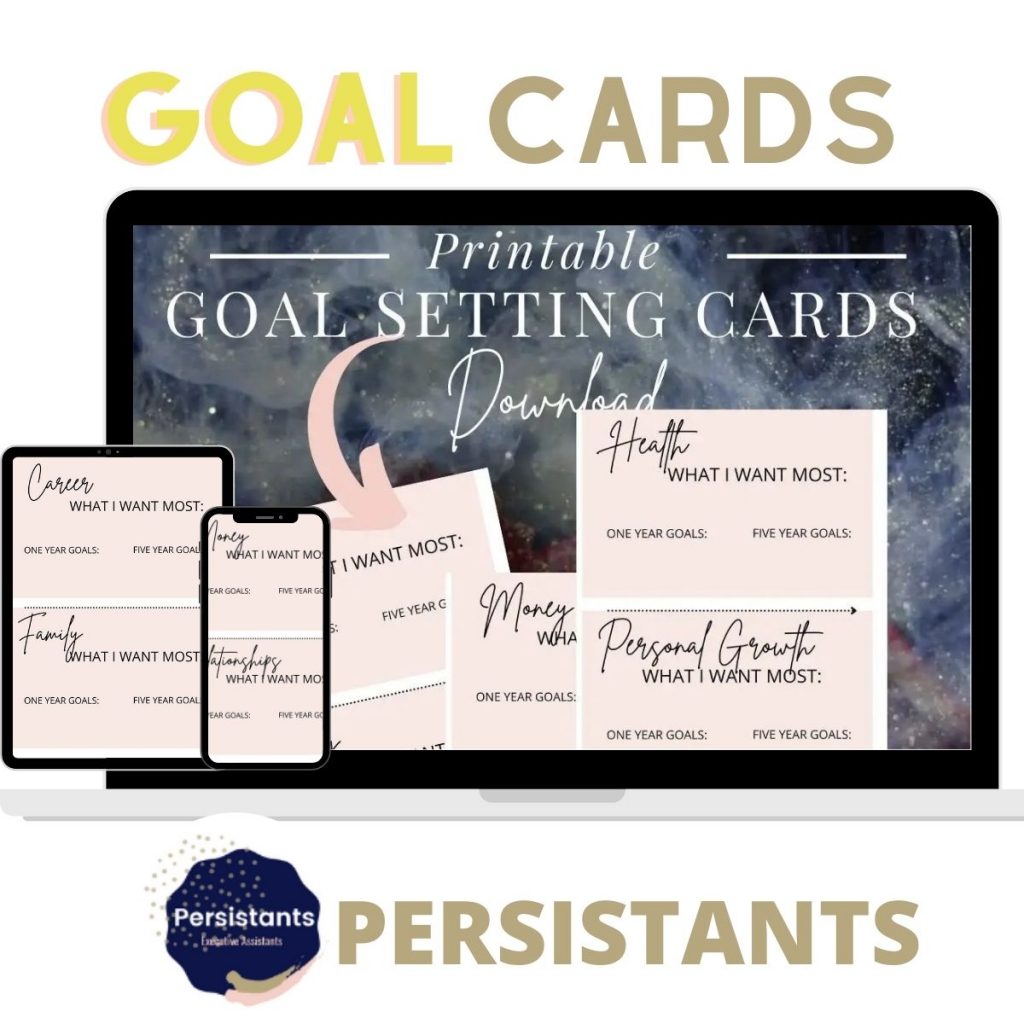 Goal Setting Cards for Life's Aspirations | Career | Family |Money ...